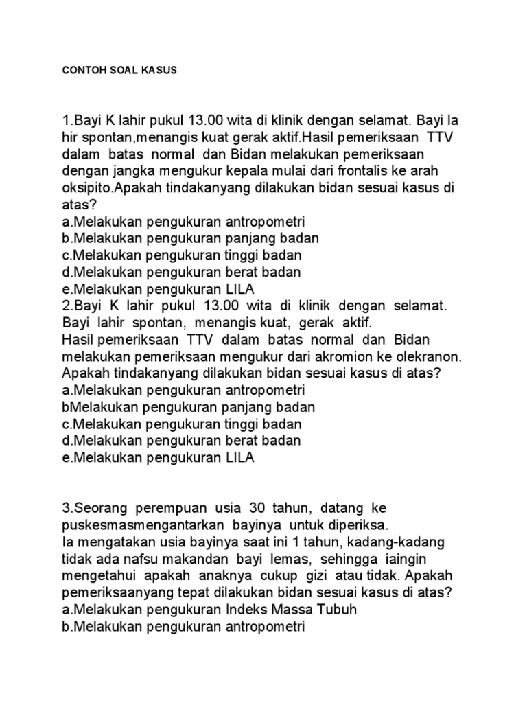Contoh Soal Kasus | PDF
