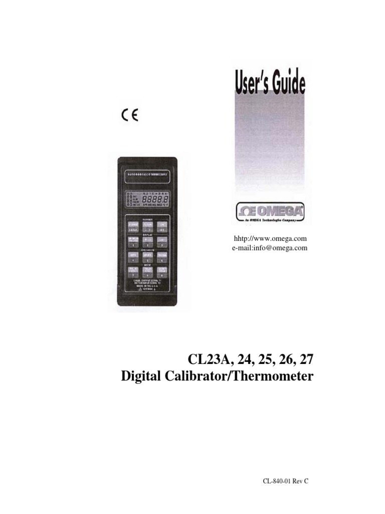 Digital Calibrator/Thermometer Guide | PDF | Thermocouple | Battery Charger