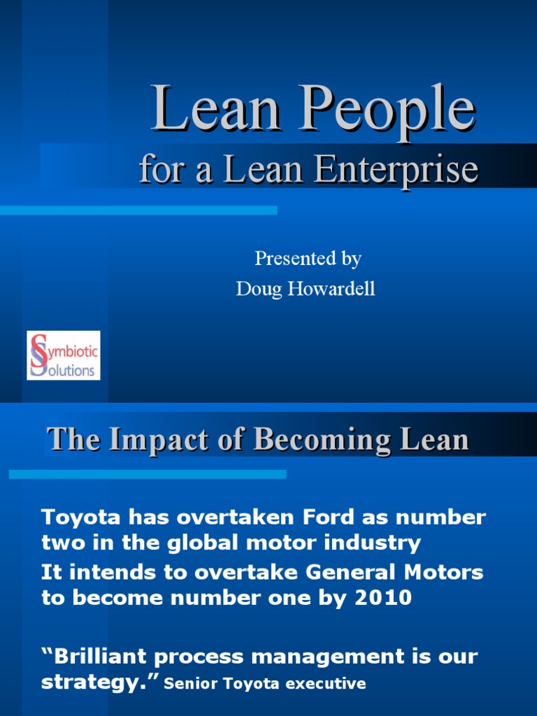 Lean People | PDF | Lean Manufacturing | Business