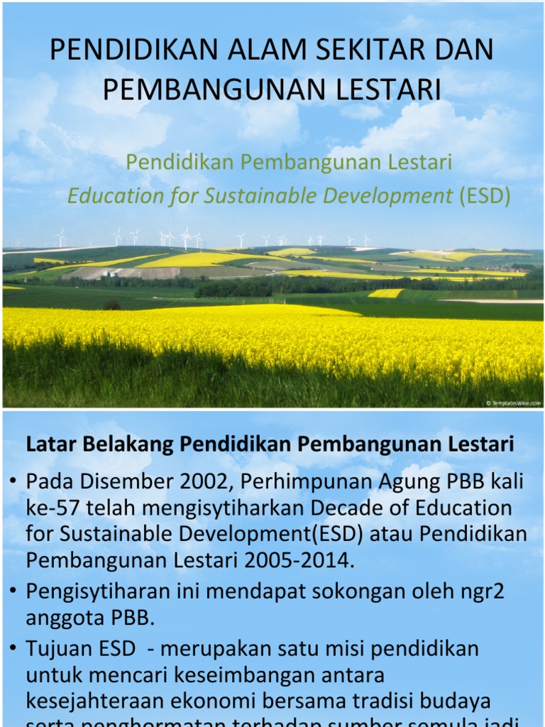 Pendidikan Lestari & Alam Sekitar | PDF | Karier & Perkembangan