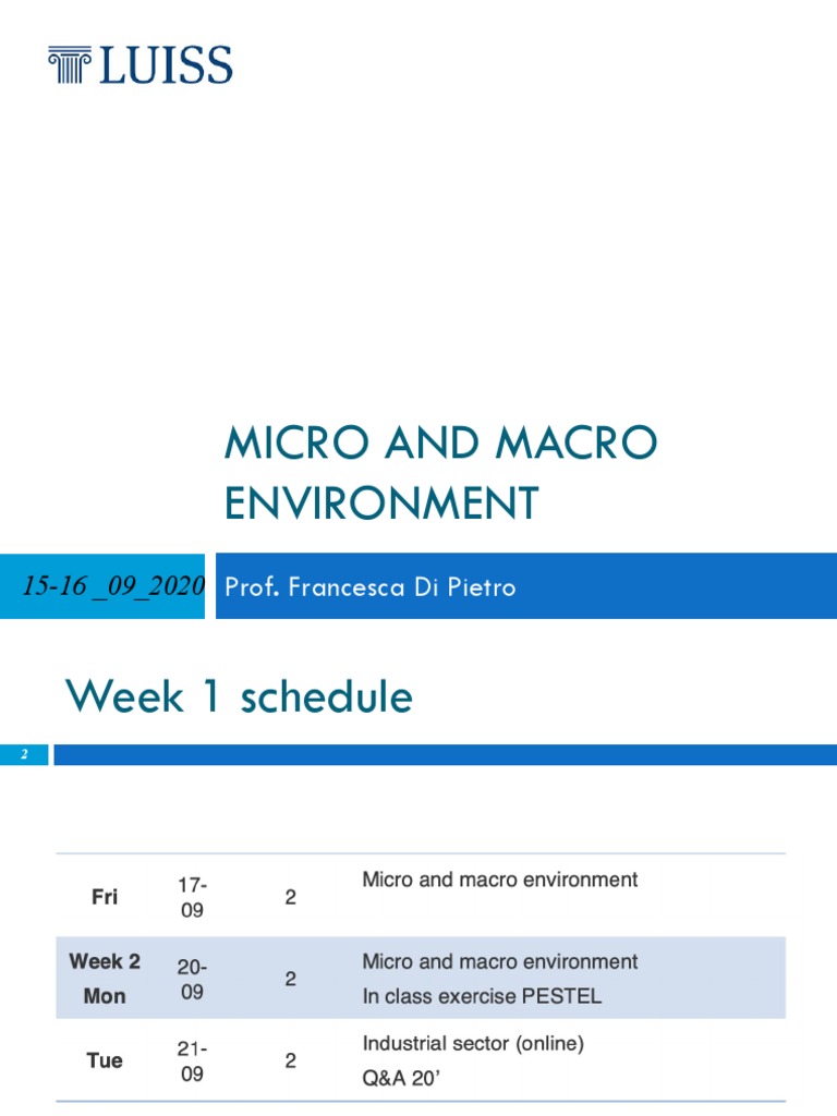 Micro and Macro Environment | PDF | Natural Environment | Microeconomics