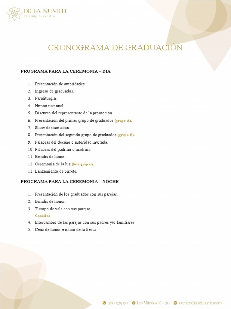 Ejemplo De Programa De Graduación De La Universidad 8443