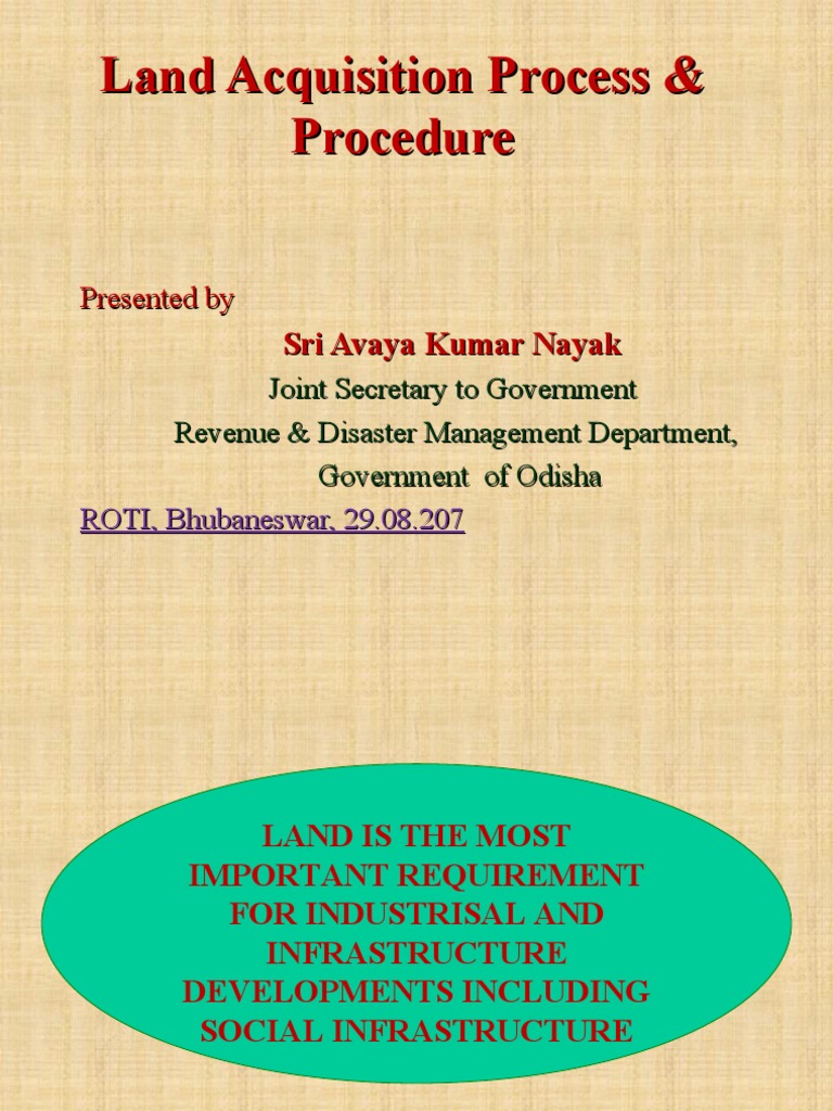 Land Acquisition Process & Procedure | PDF | Eminent Domain | Crimes