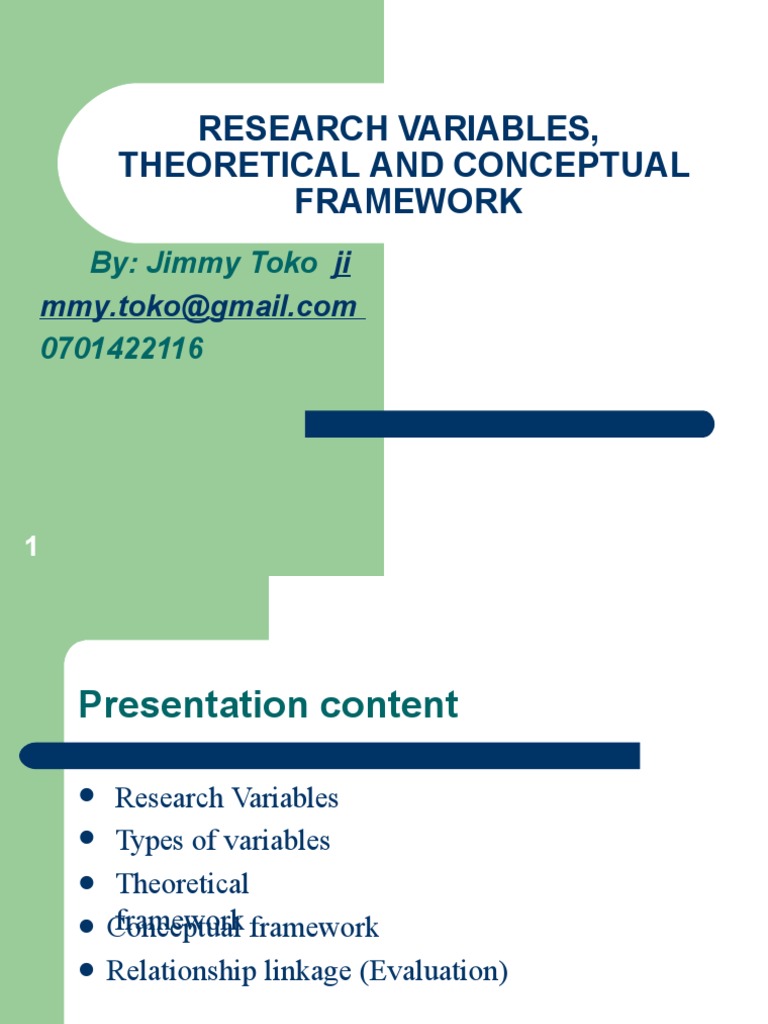 5.research Variables Theoretical and Conceptual Framework 2010 | PDF ...