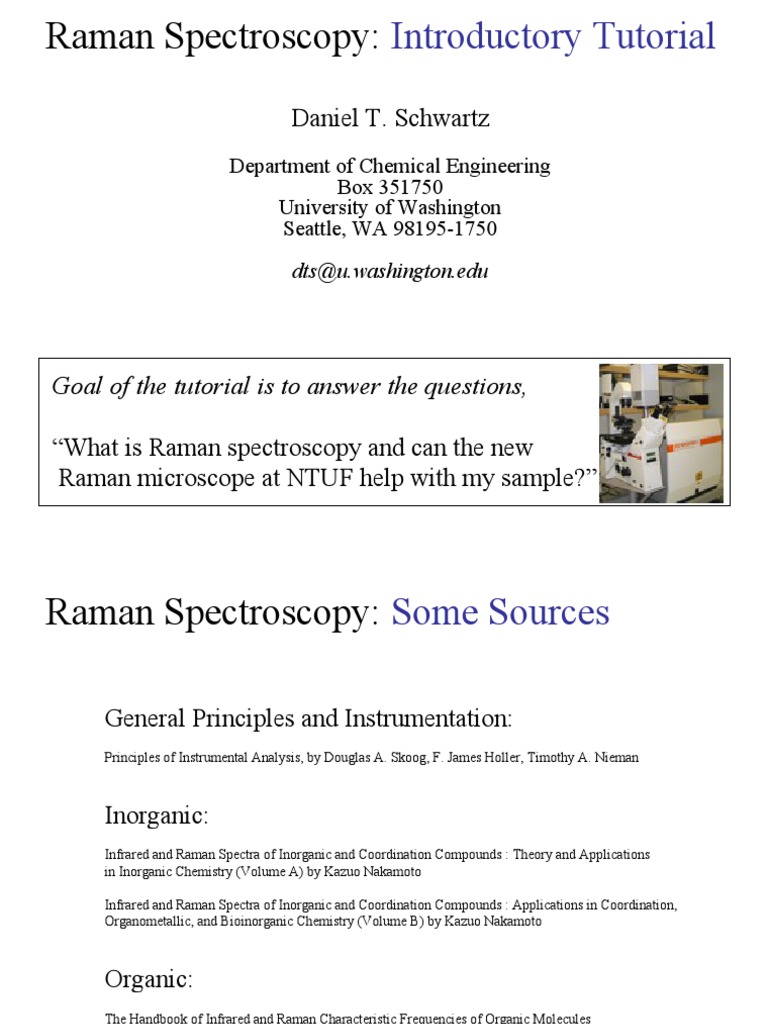 Raman Spectroscopy Tutorial Guide | PDF | Raman Spectroscopy | Infrared ...