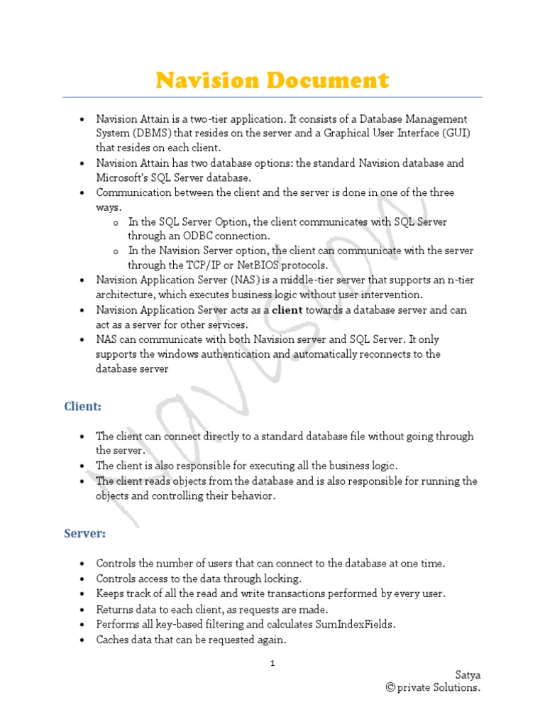 Nav Development | PDF | Microsoft Dynamics Nav | Microsoft Sql Server