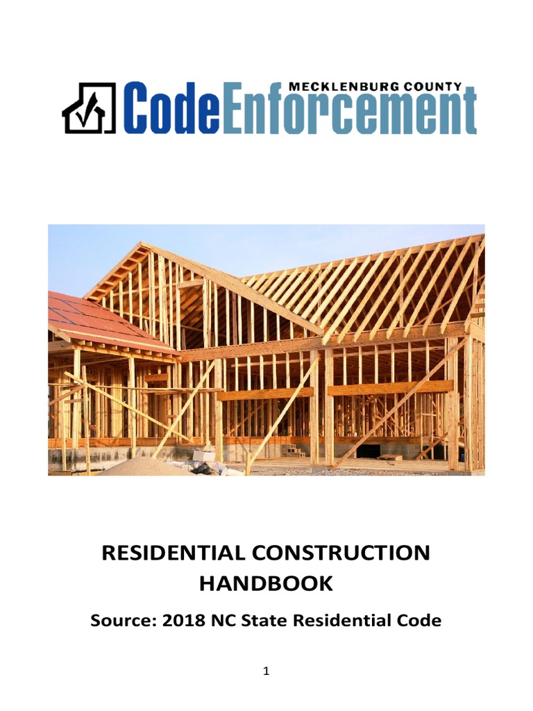 NC Residential Code Guide | PDF | Framing (Construction) | Stairs