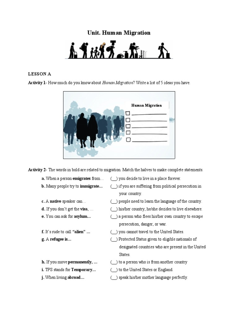 Human Migration: Push and Pull Factors | PDF | Immigration | Human ...
