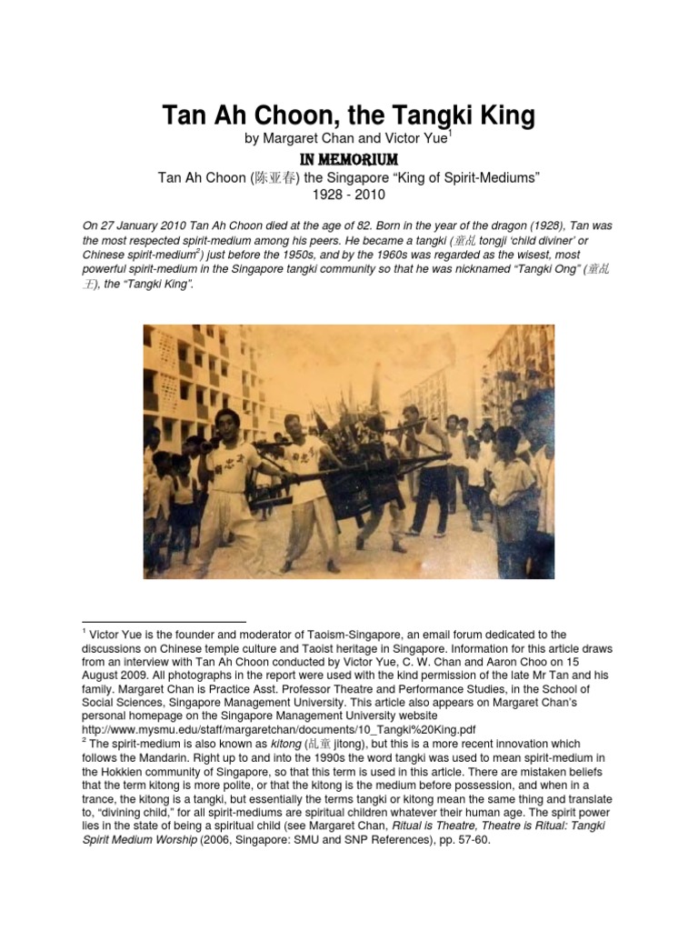 Tan Ah Choon: The Tangki King | PDF