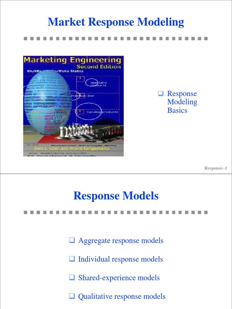 Market Response Modeling Overview | PDF | Retail | Sales