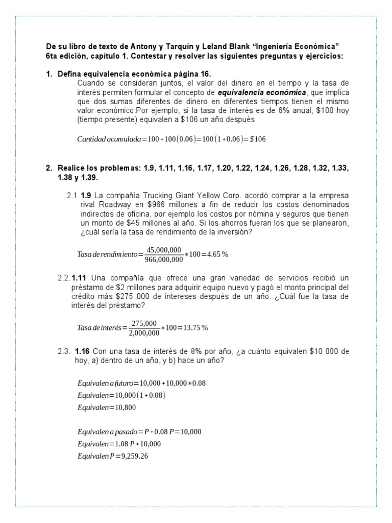 Practica 2 Fundamentos de Ingenieria Economica | PDF | Interés | Deuda