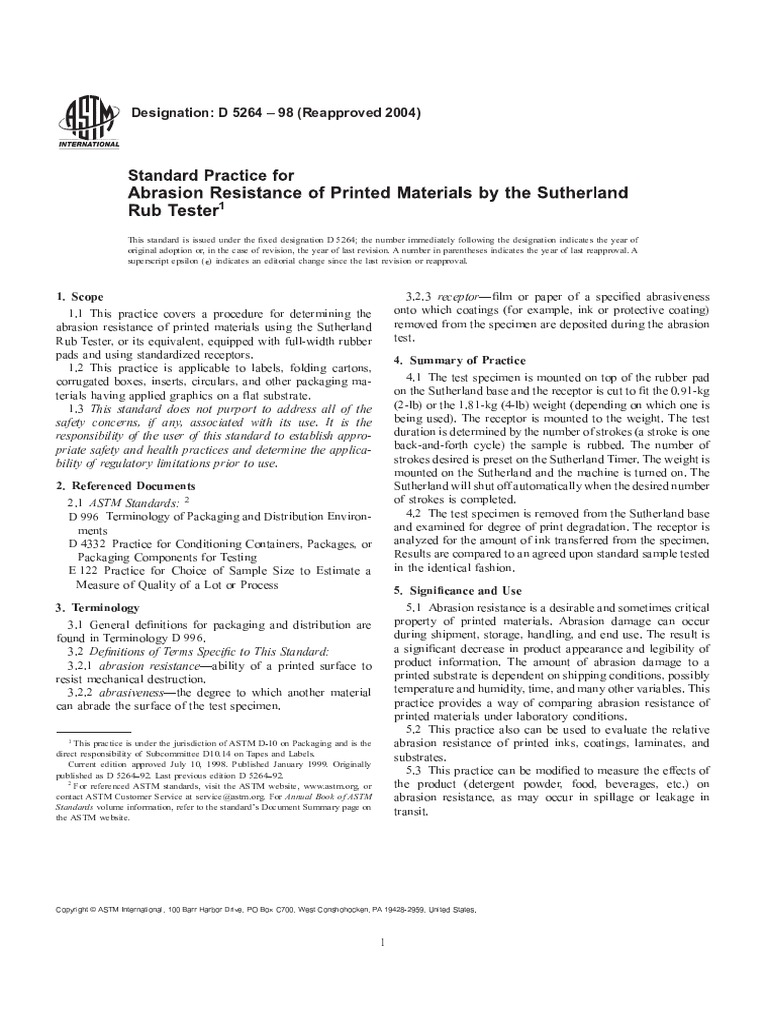Astm D-5264 | PDF