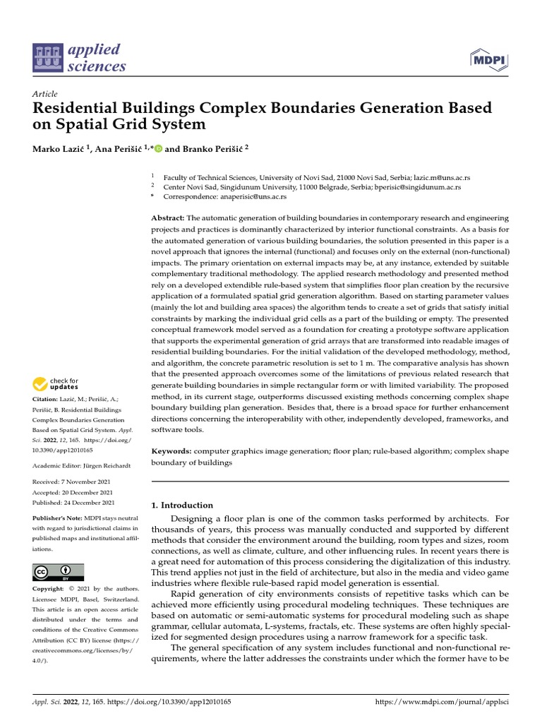 Applied Sciences: Residential Buildings Complex Boundaries Generation ...