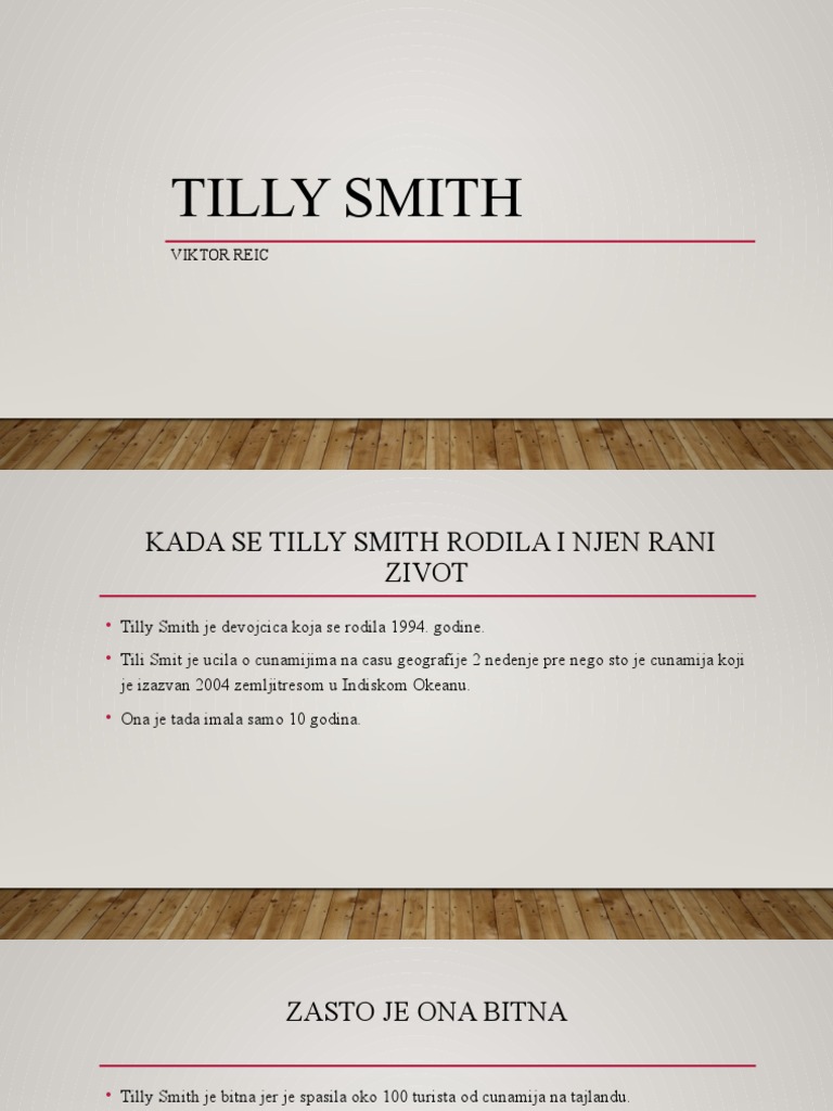 Tilly Smith | PDF