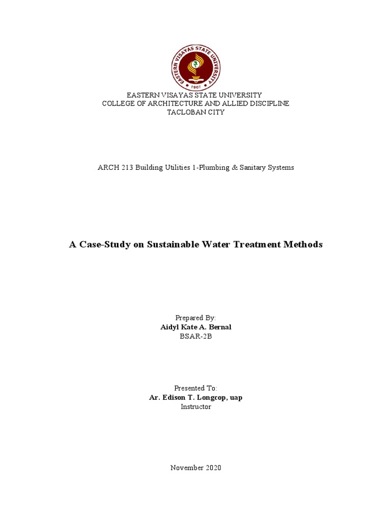 WATER TREATMENT Case Study 2020 | PDF | Water Purification | Filtration