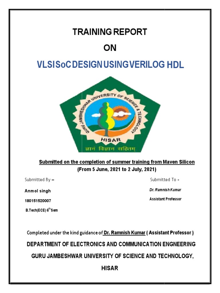 An Insightful Analysis of VLSI SoC Design Using Verilog HDL | PDF | System On A Chip | Field ...