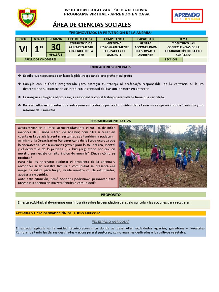 CCSS 1° y 2° - SEM. 4 - EDA 8 | PDF | Agricultura | Suelo