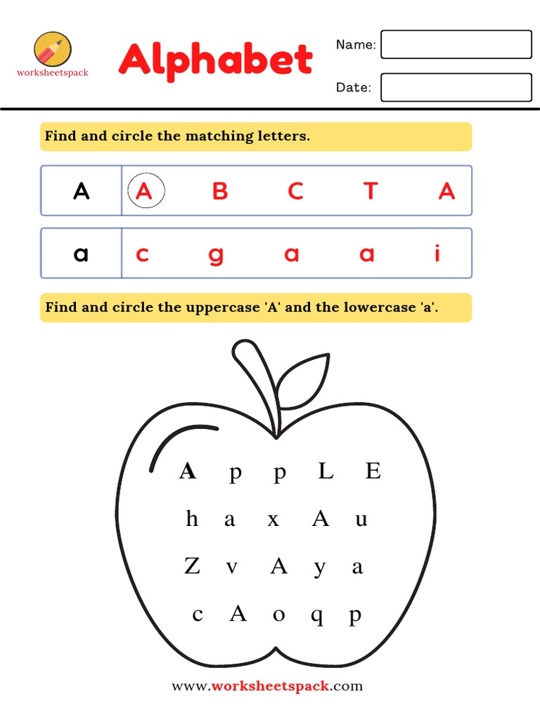 Spot The Letters Worksheets | PDF | Letter Case | Communication Design