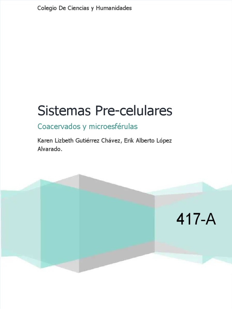 PDF Sistemas Precelulares | PDF | Biología Celular) | Agua
