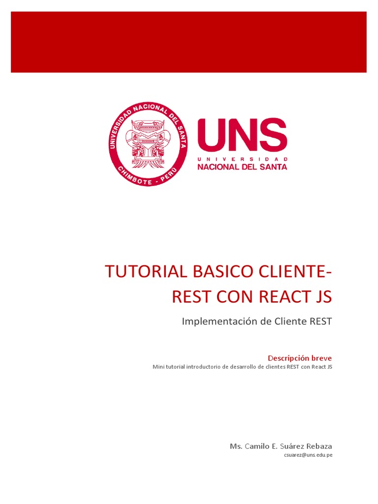 Tutorial Básico de Cliente REST Con React | PDF | Ciencias de la ...
