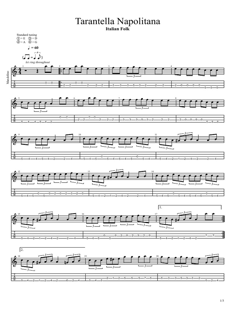 Tarantella - Tarantella Napolitana | PDF