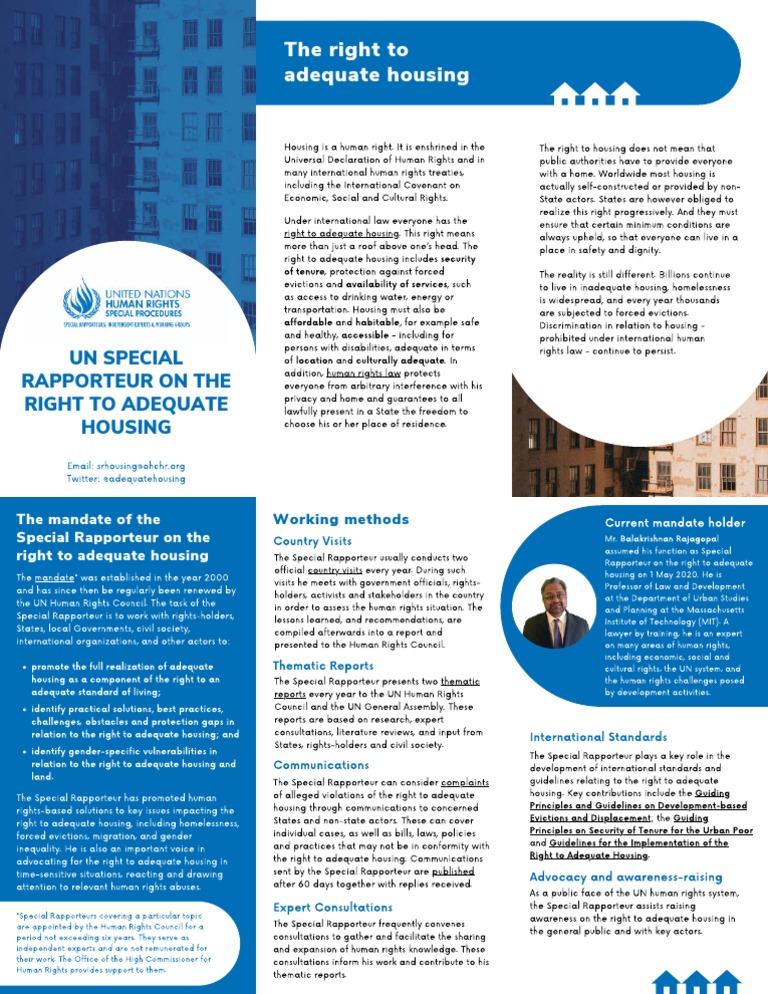 Un Special Rapporteur On The Right To Adequate Housing | PDF | Human ...