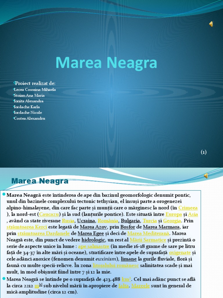 Proiect Marea Neagra | PDF