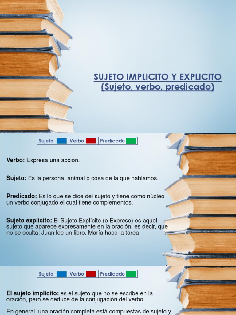 Sujeto Implicito y Explicito | PDF | Estudios de idiomas extranjeros | Arte