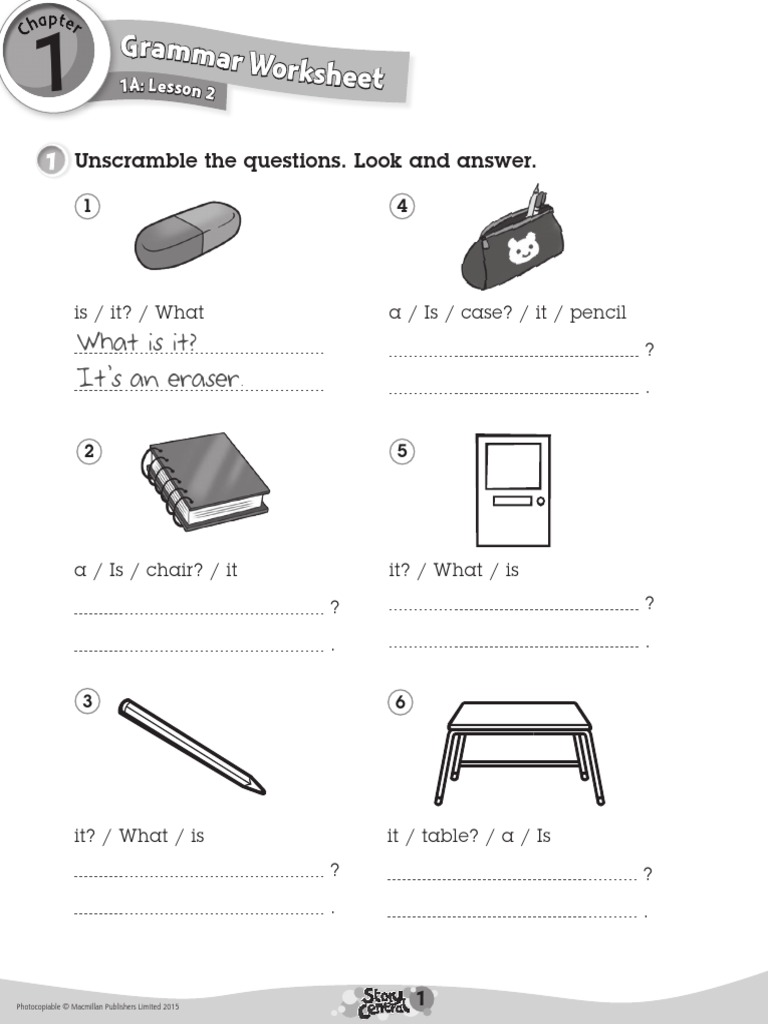 Chapter 1 Grammar Worksheet | PDF
