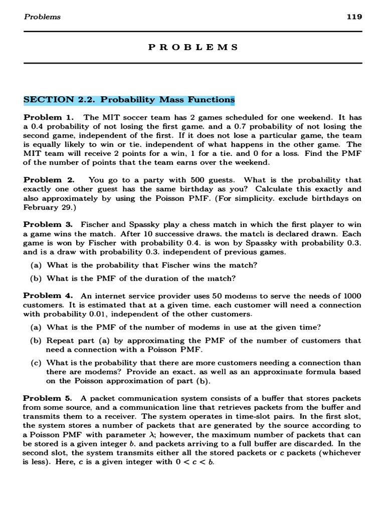 Problems | PDF | Expected Value | Variance
