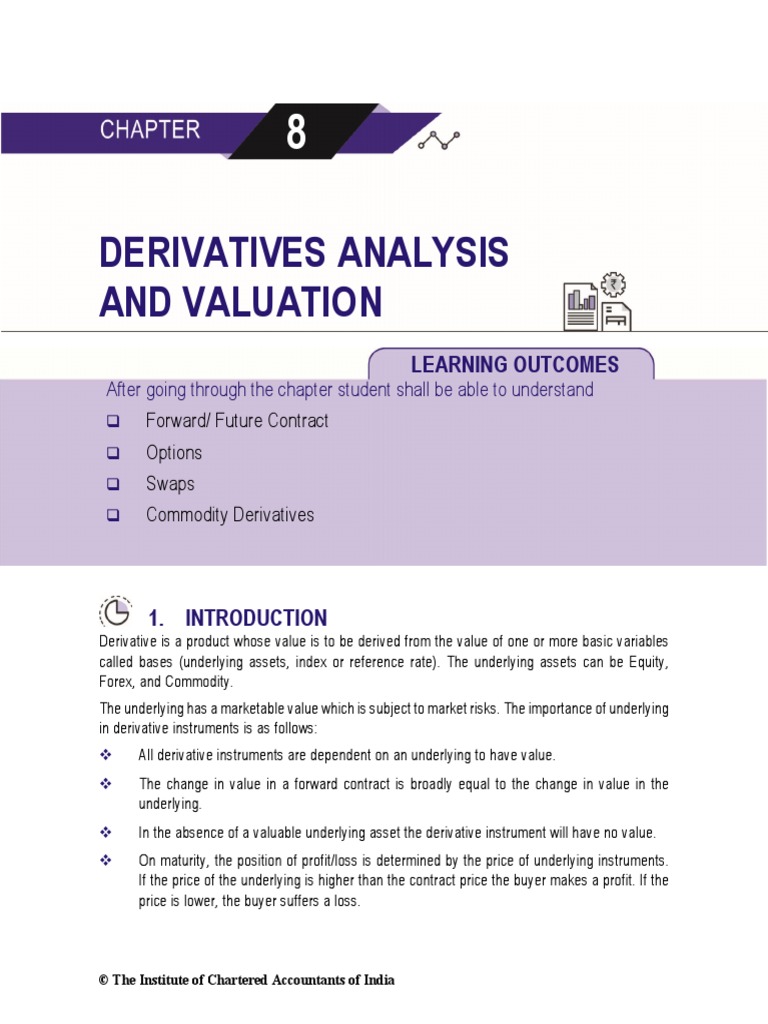 Derivatives Analysis and Valuation: Learning Outcomes | PDF | Futures ...