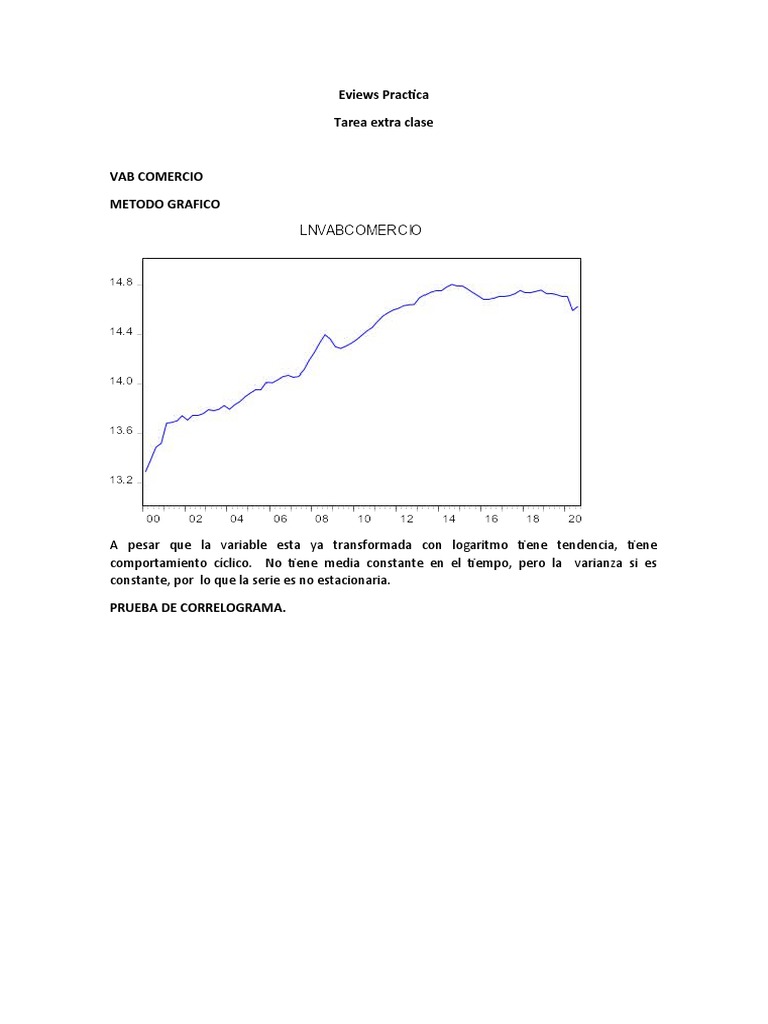 Eviews Practica | PDF | Ciencias económicas | Enseñanza de matemática