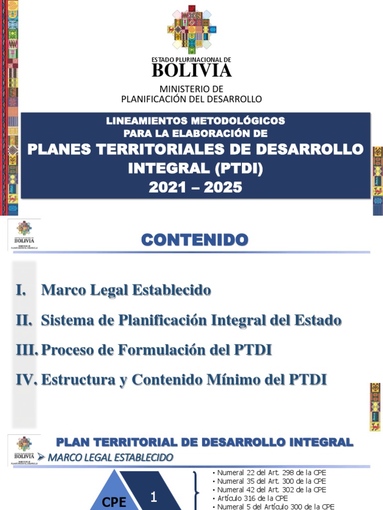 Presentación Del PTDI 2022 | PDF | Planificación | Área urbana