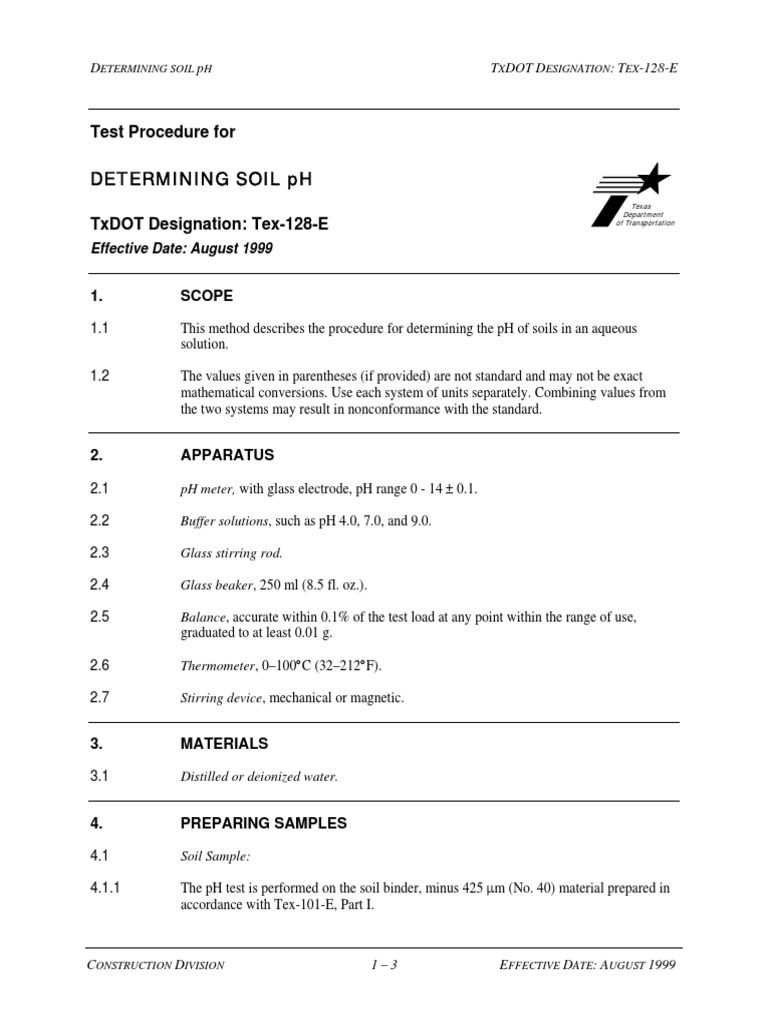 Determining Soil PH: Test Procedure For | Download Free PDF | Ph ...