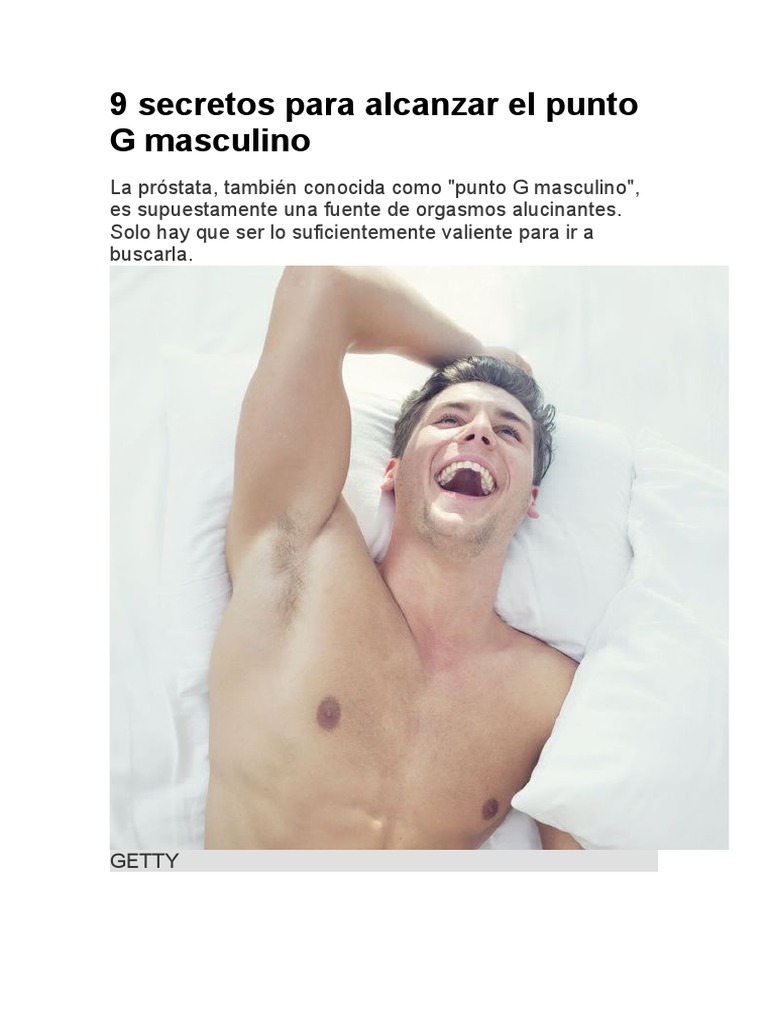 9 Secretos para Alcanzar El Punto G Masculino | PDF | Sexo anal | Orgasmo