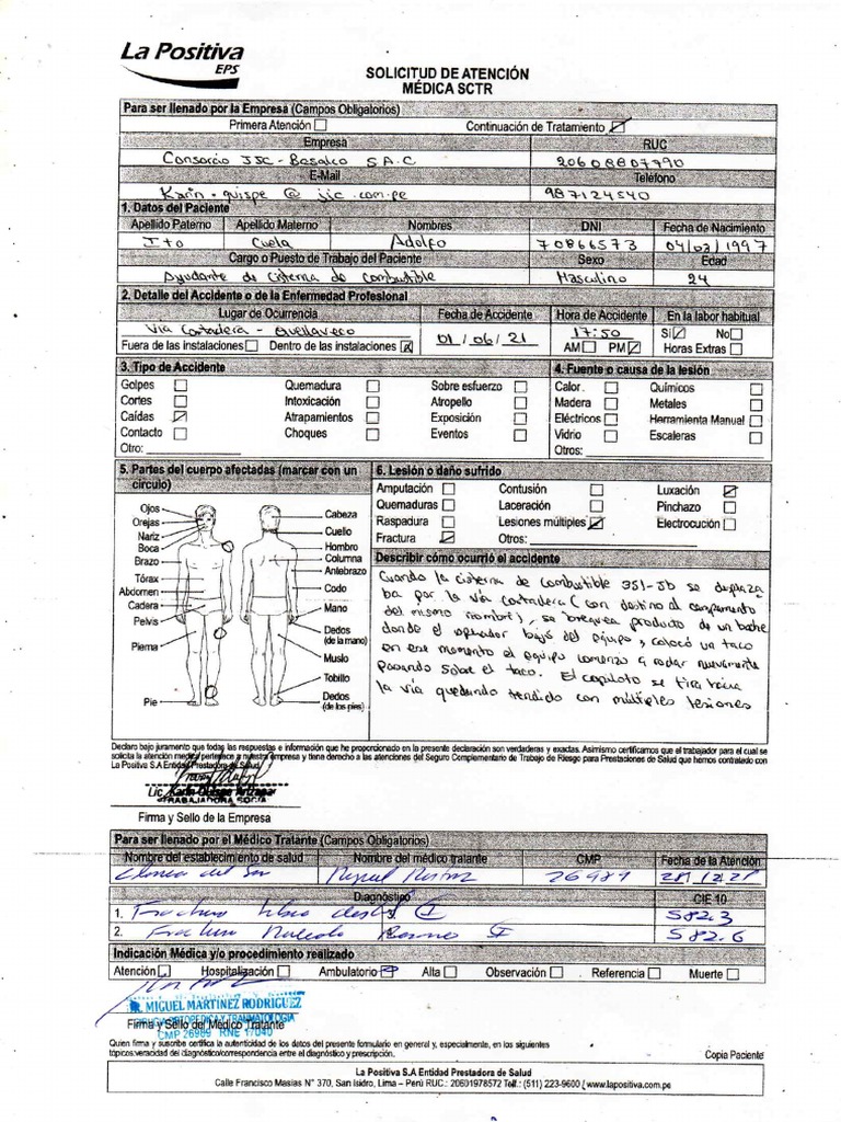 Hoja de SCTR Enero | PDF