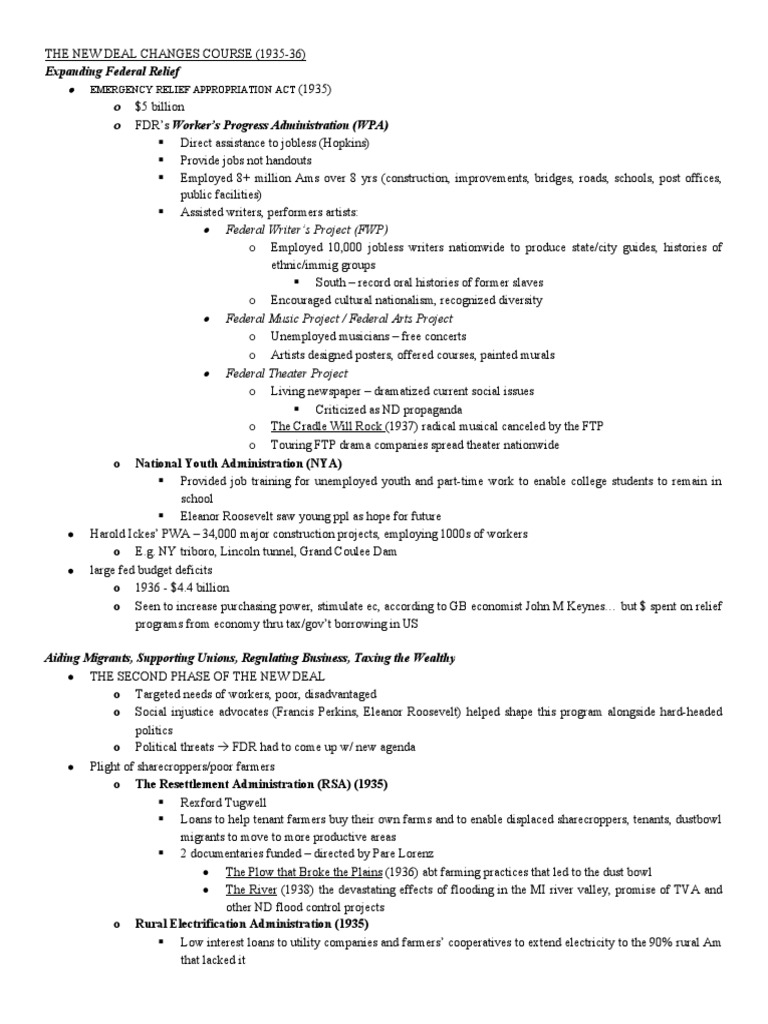 The New Deal Expands Relief and Social Programs (1935-1936 | PDF ...