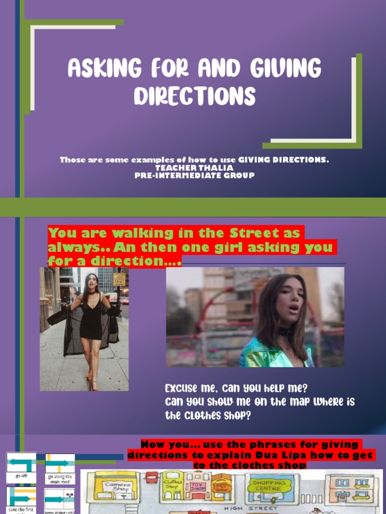 Asking For and Giving Directions - Exercises | PDF