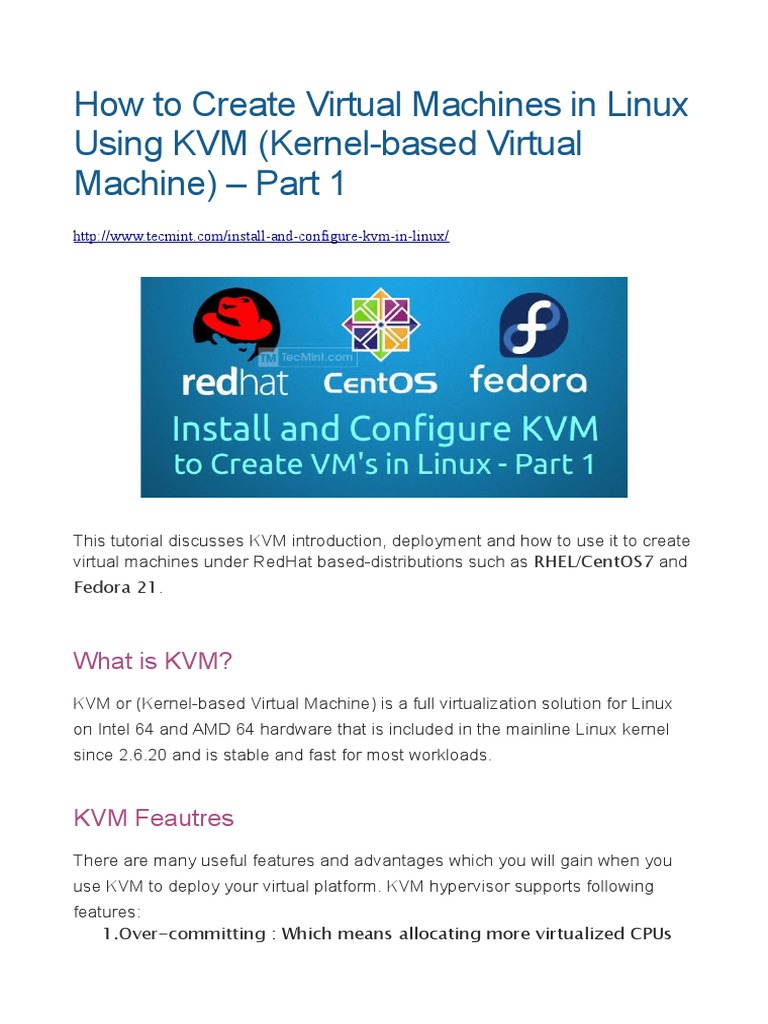 PRACTICA - Manage Virtual Machines With KVM | PDF | File System | Virtualization