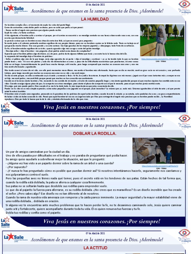 Reflexiones sobre la Humildad y Actitud | PDF | Oración | Amor