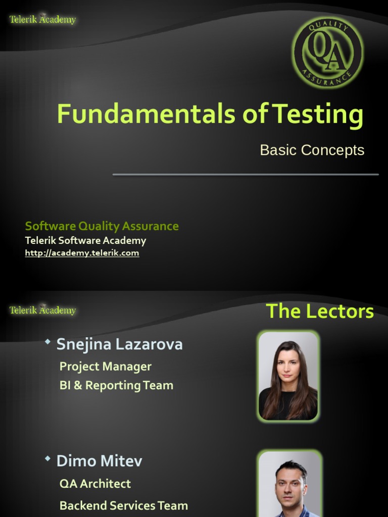 Fundamentals of Testing | PDF | Software Testing | Software Bug