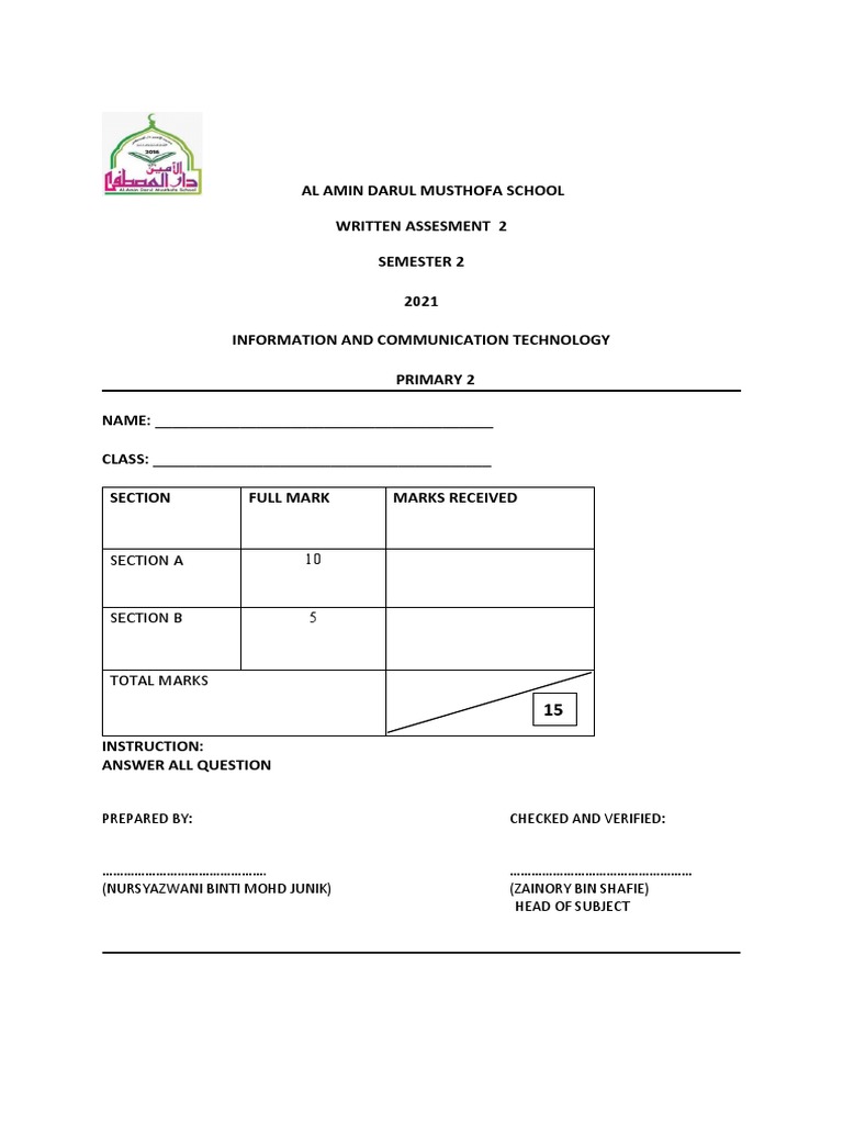 Ict Primary 2 | PDF | Icon (Computing) | Communication