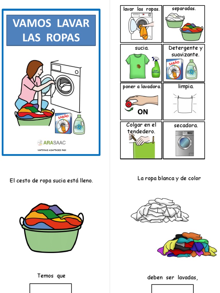 Es Mini Book Vamos A Lavar Las Ropas | PDF