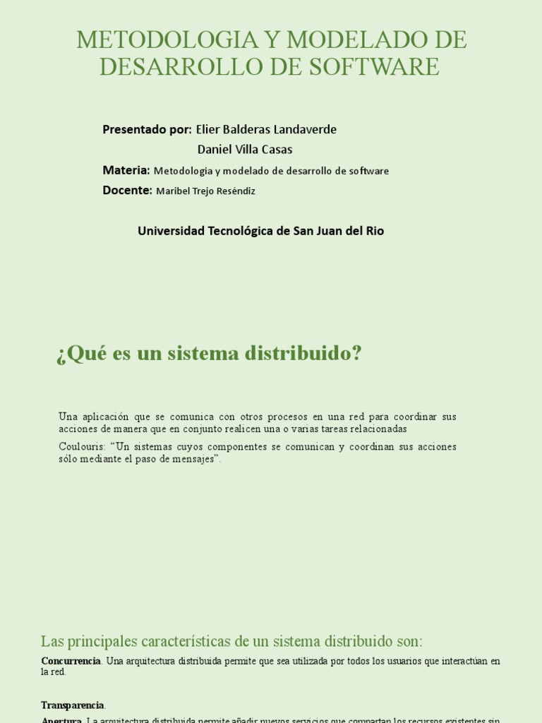 Presentacion Daniel Elier | PDF | Computación distribuída | Computación en la nube