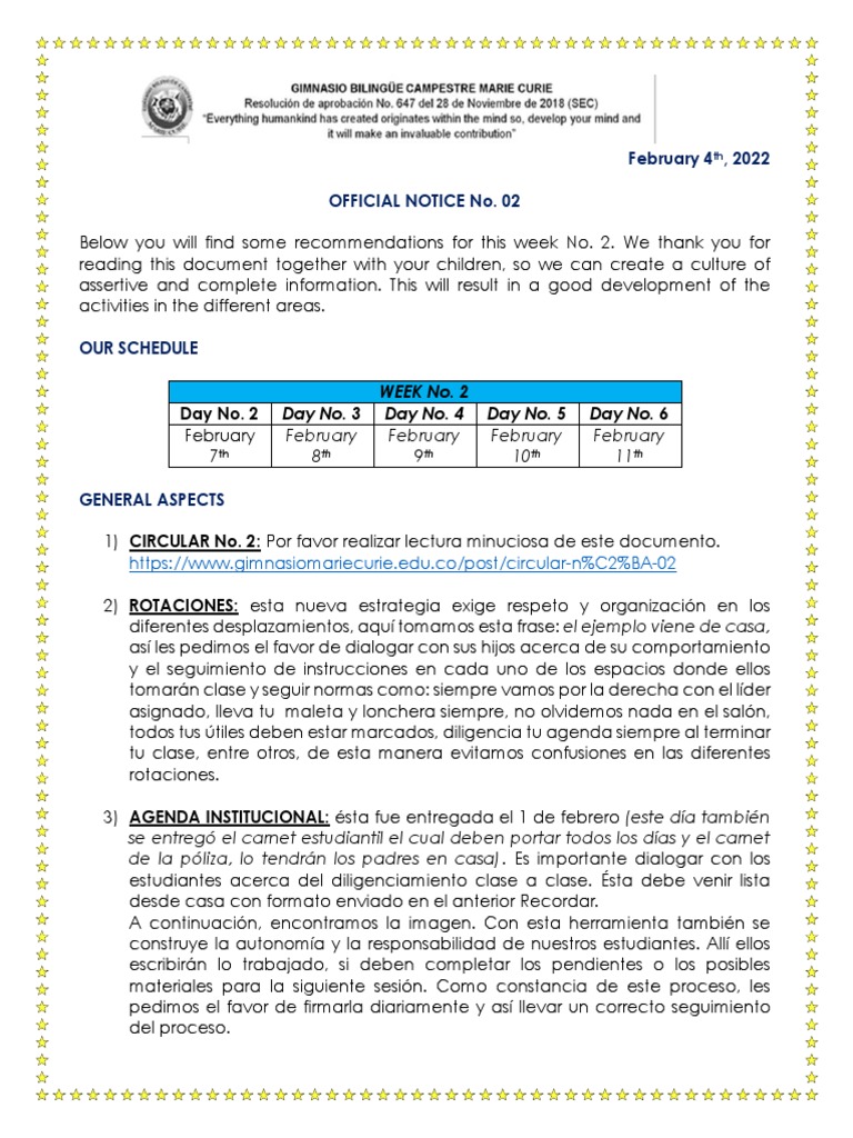 3E Official Notice No. 2 February 4th PDF | PDF