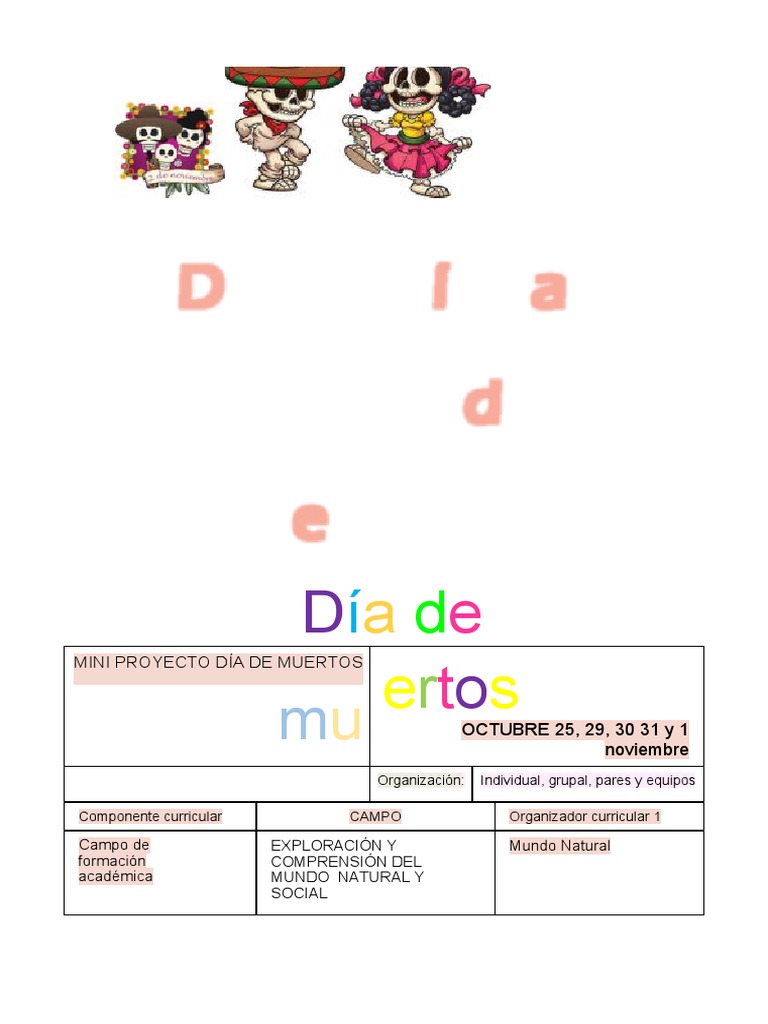 Proyecto Dia de Muertos | PDF | Comunicación