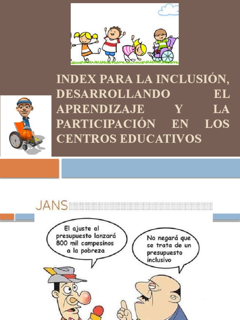 Index para La Inclusión | PDF | Inclusión (Educación) | Evaluación