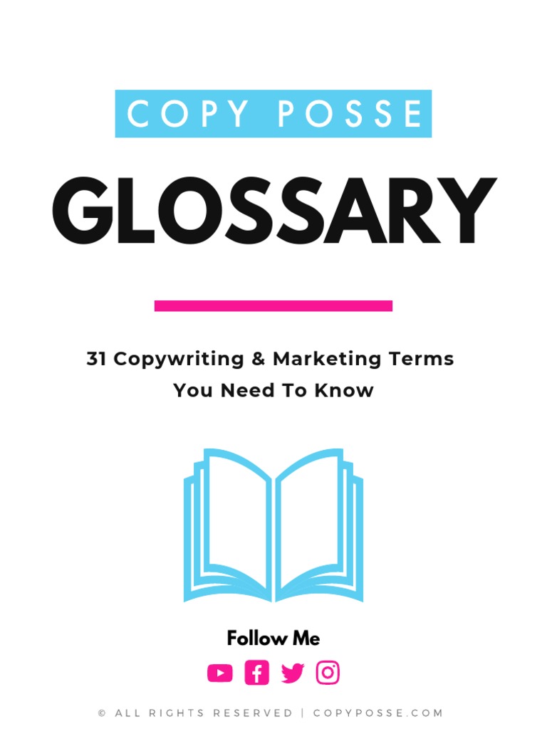 Free Guide Copy Posse Glossary 31 Copywriting Marketing Terms You Need ...
