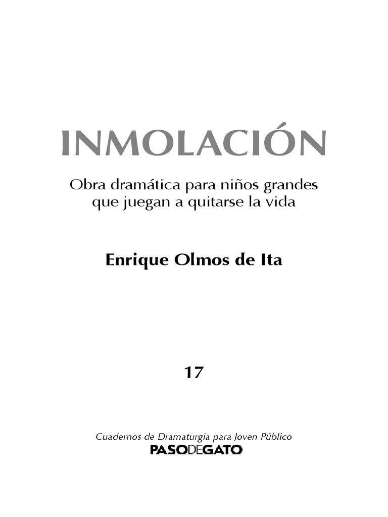 Inmolación. Enrique Olmos | PDF
