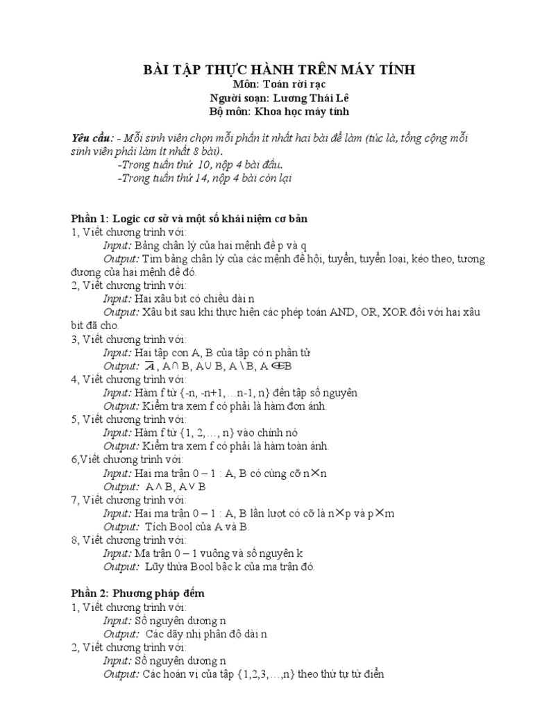 BT Toan Roi Rac | PDF